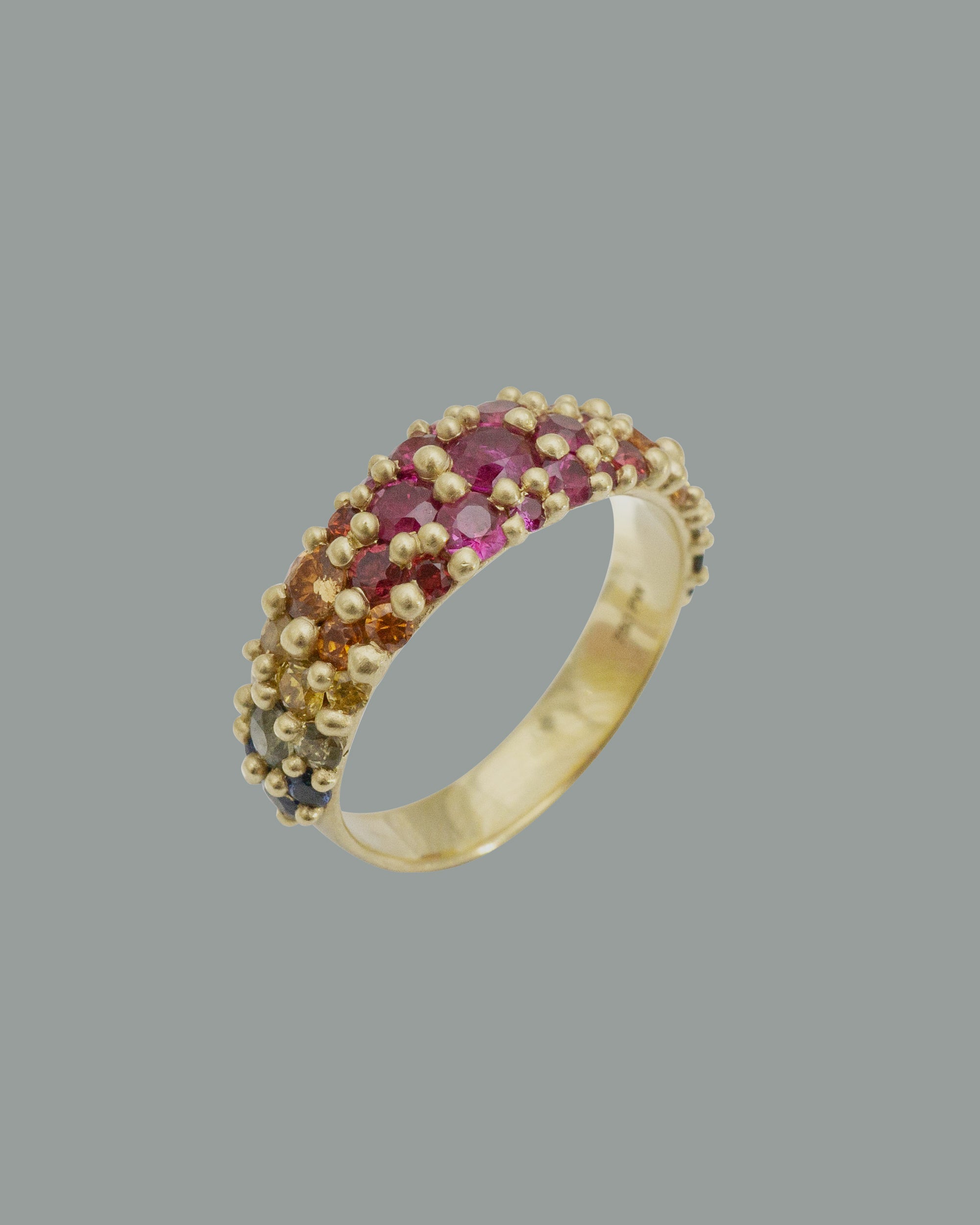 Wide Hot Pink Rainbow River Ring – Shihara Lab